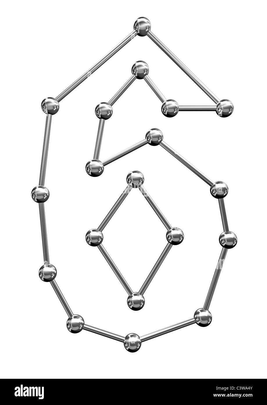Molecular lattice alphabet Stock Photo - Alamy