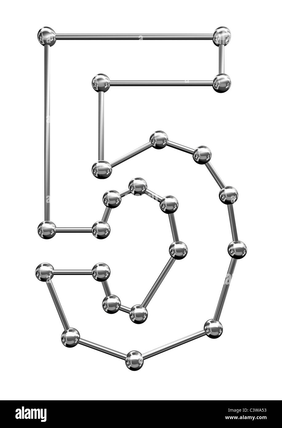 Molecular lattice alphabet Stock Photo - Alamy