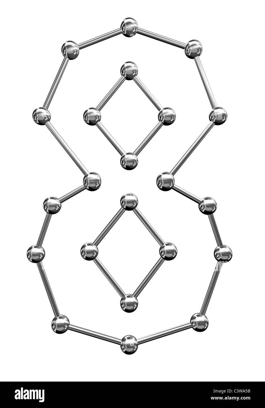 Molecular lattice alphabet Stock Photo - Alamy