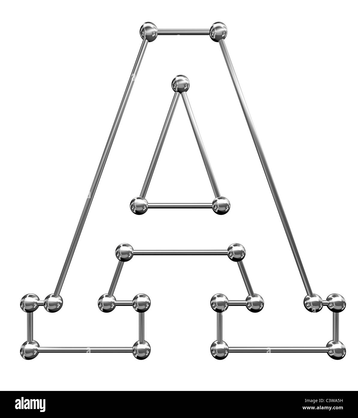 Molecular lattice alphabet Stock Photo - Alamy
