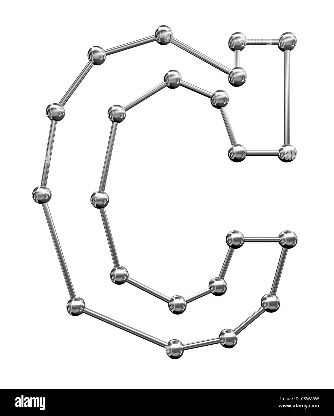 Molecular lattice alphabet Stock Photo - Alamy