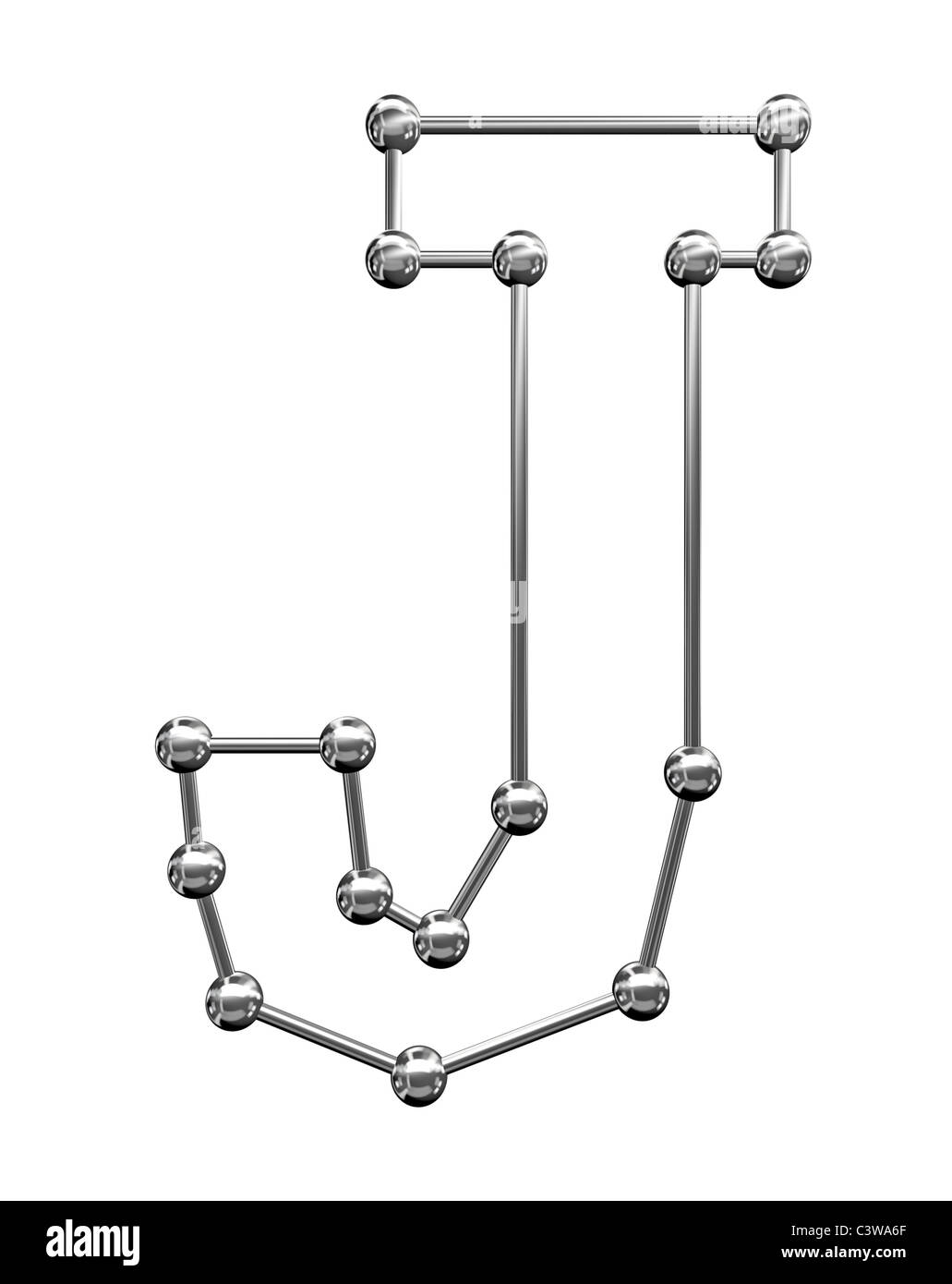 Molecular lattice alphabet Stock Photo - Alamy