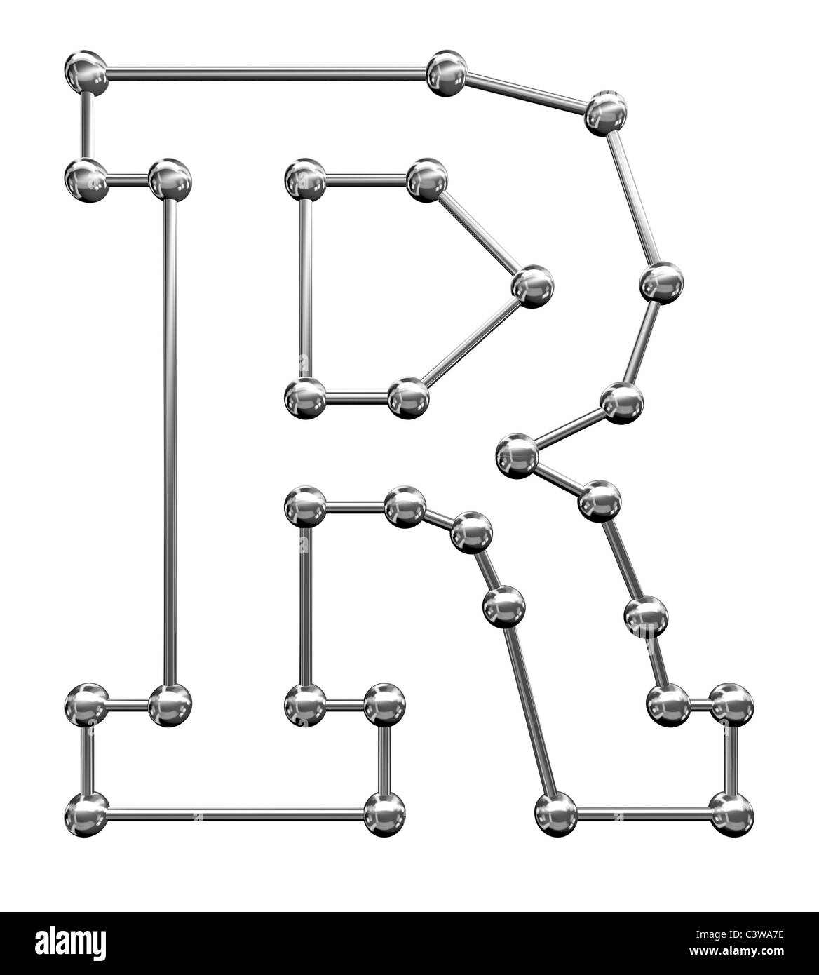 Molecular lattice alphabet Stock Photo - Alamy