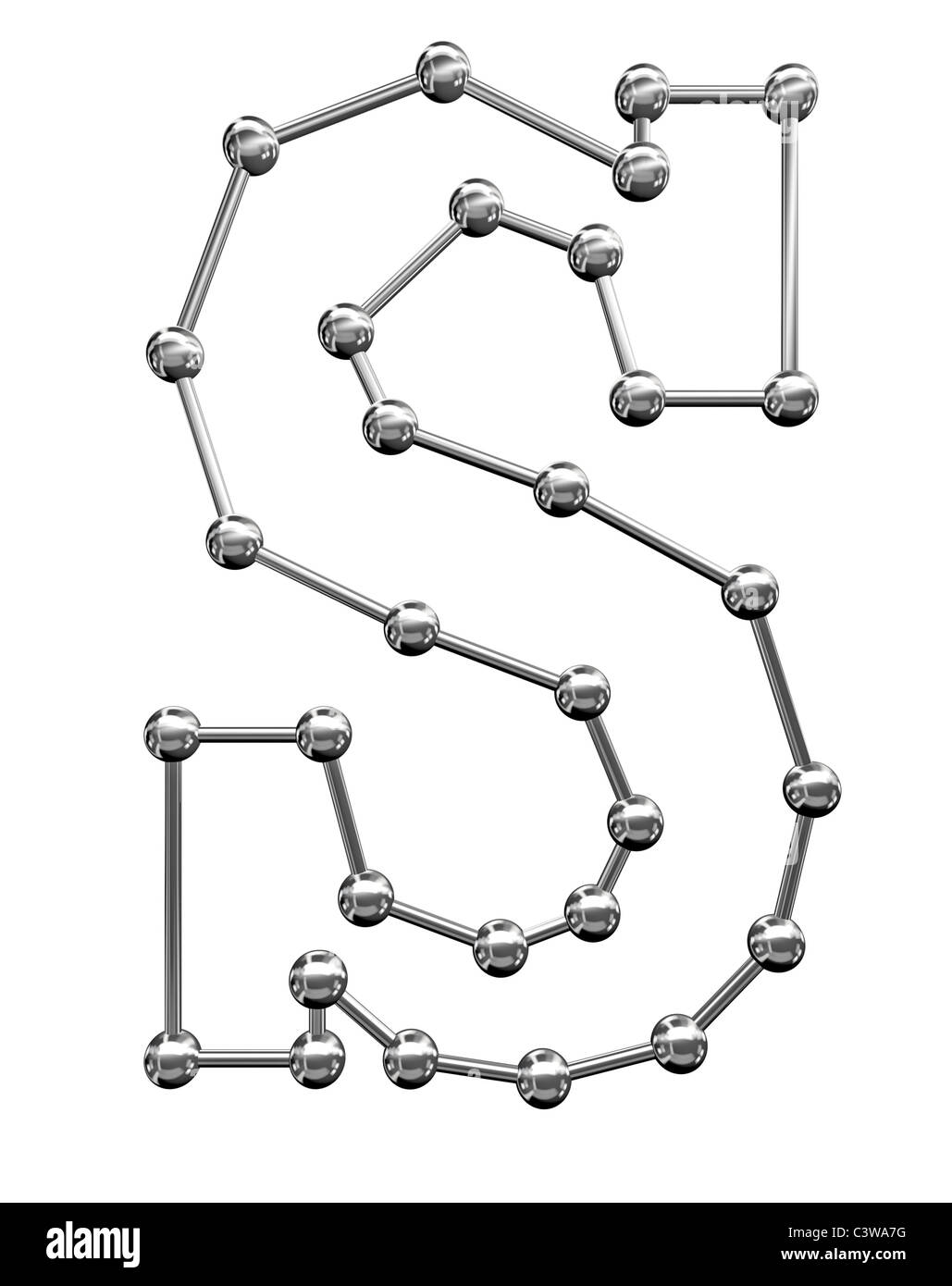 Molecular lattice alphabet Stock Photo - Alamy