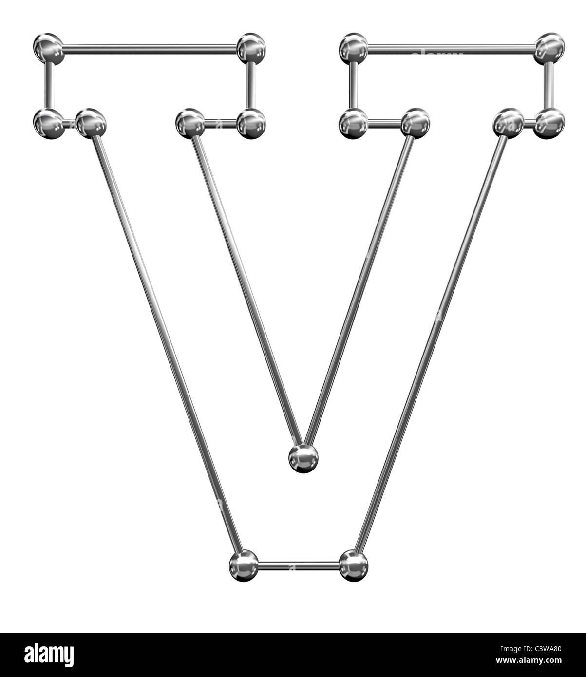 Molecular lattice alphabet Stock Photo - Alamy