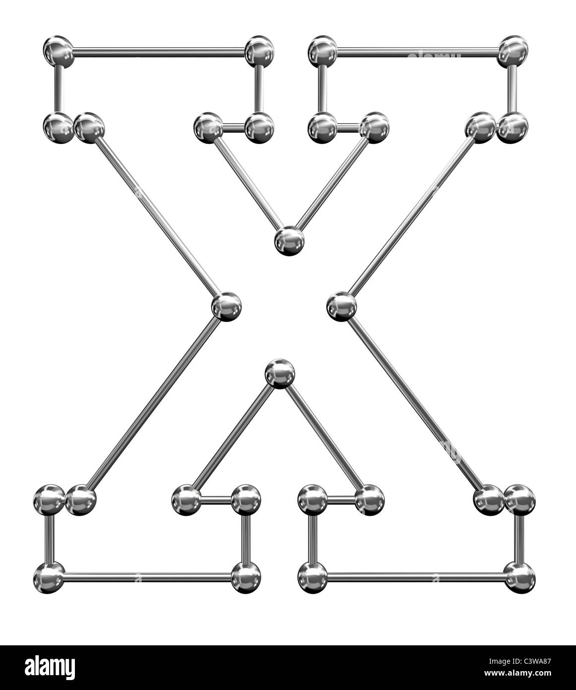 Molecular lattice alphabet Stock Photo - Alamy