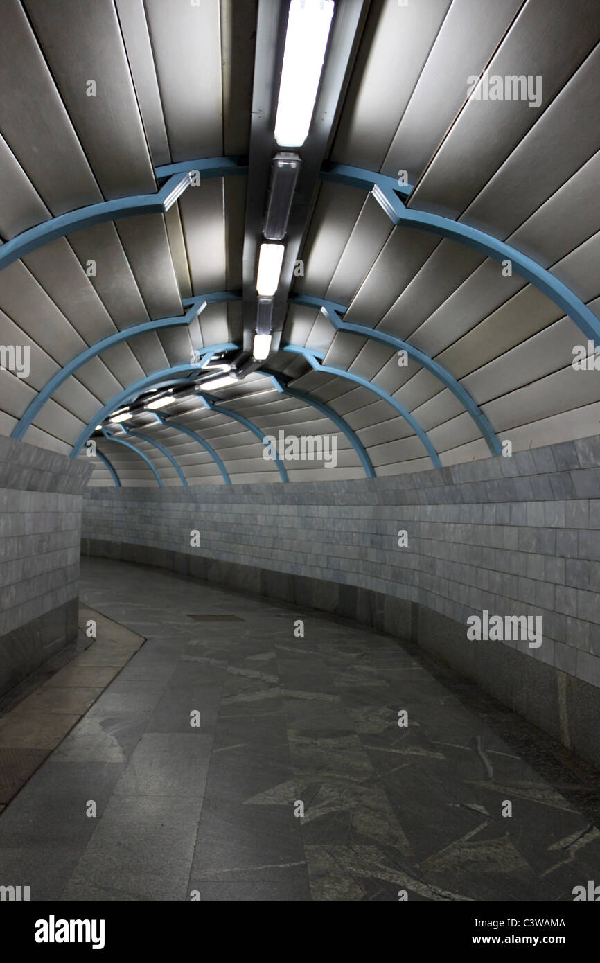 pedestrian corridor in subway Stock Photo - Alamy