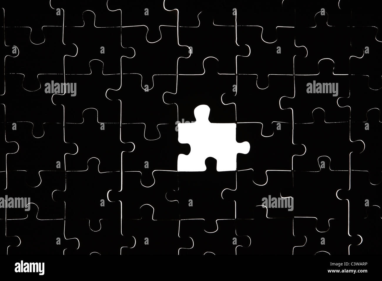Puzzle with a missing part Stock Photo - Alamy