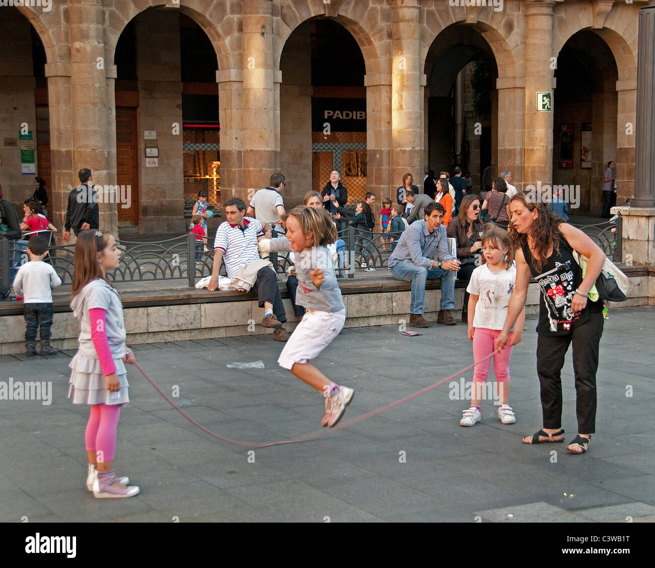 Bilbao Spain Spanish Basque Country Plaza Nueva children playground ...