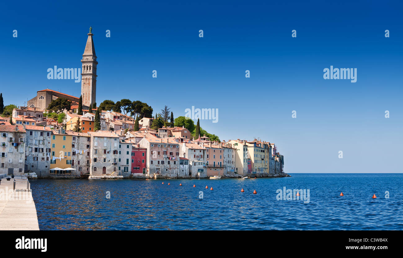 Rovinj old town in Croatia, Adriatic coast, Istria region, popular ...