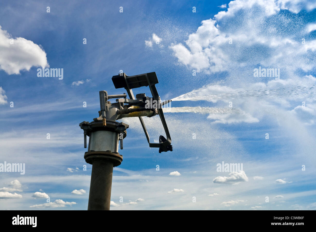 Portable oscillating water irrigation jet - France Stock Photo - Alamy
