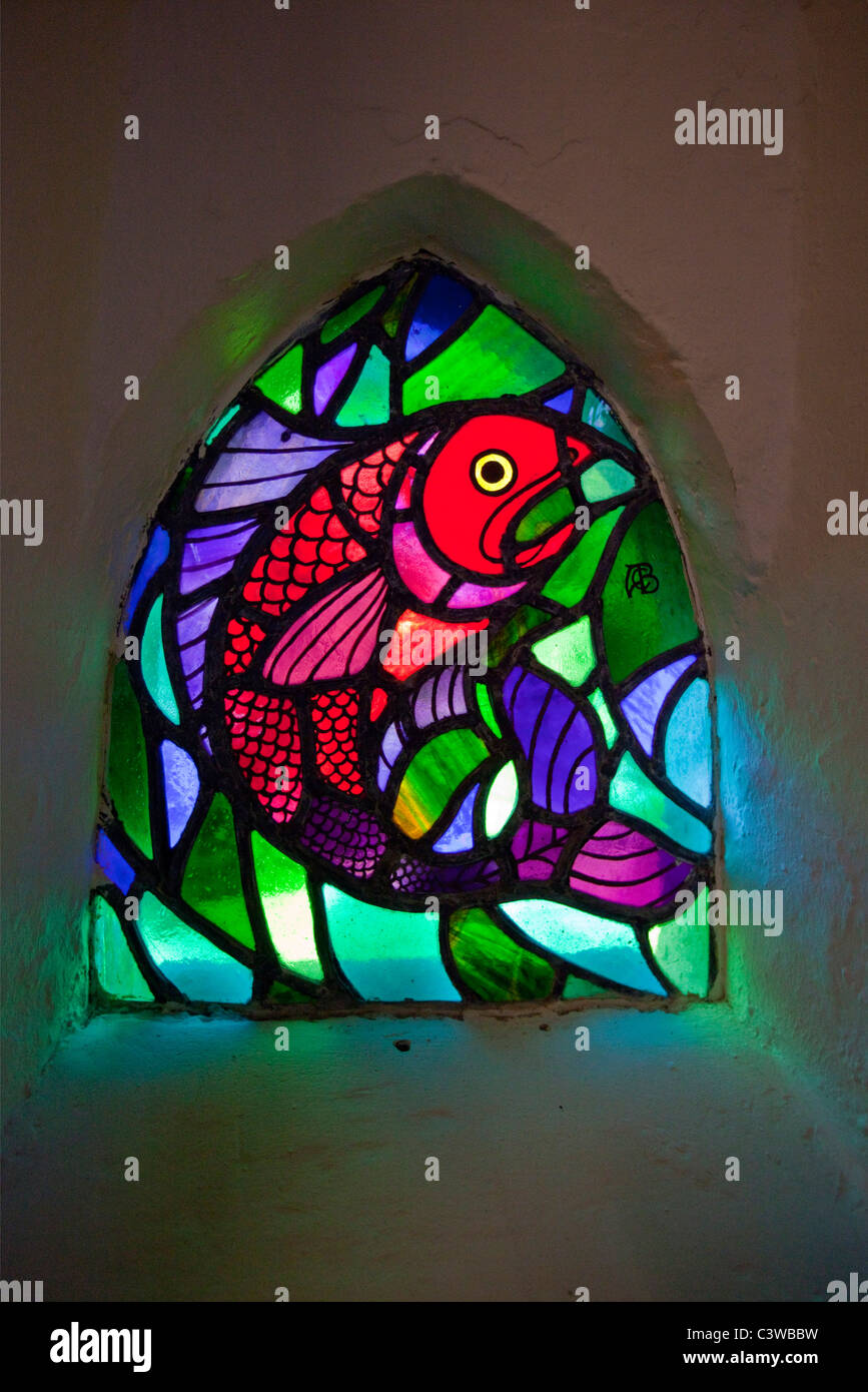 Simple Stained Glass Fish