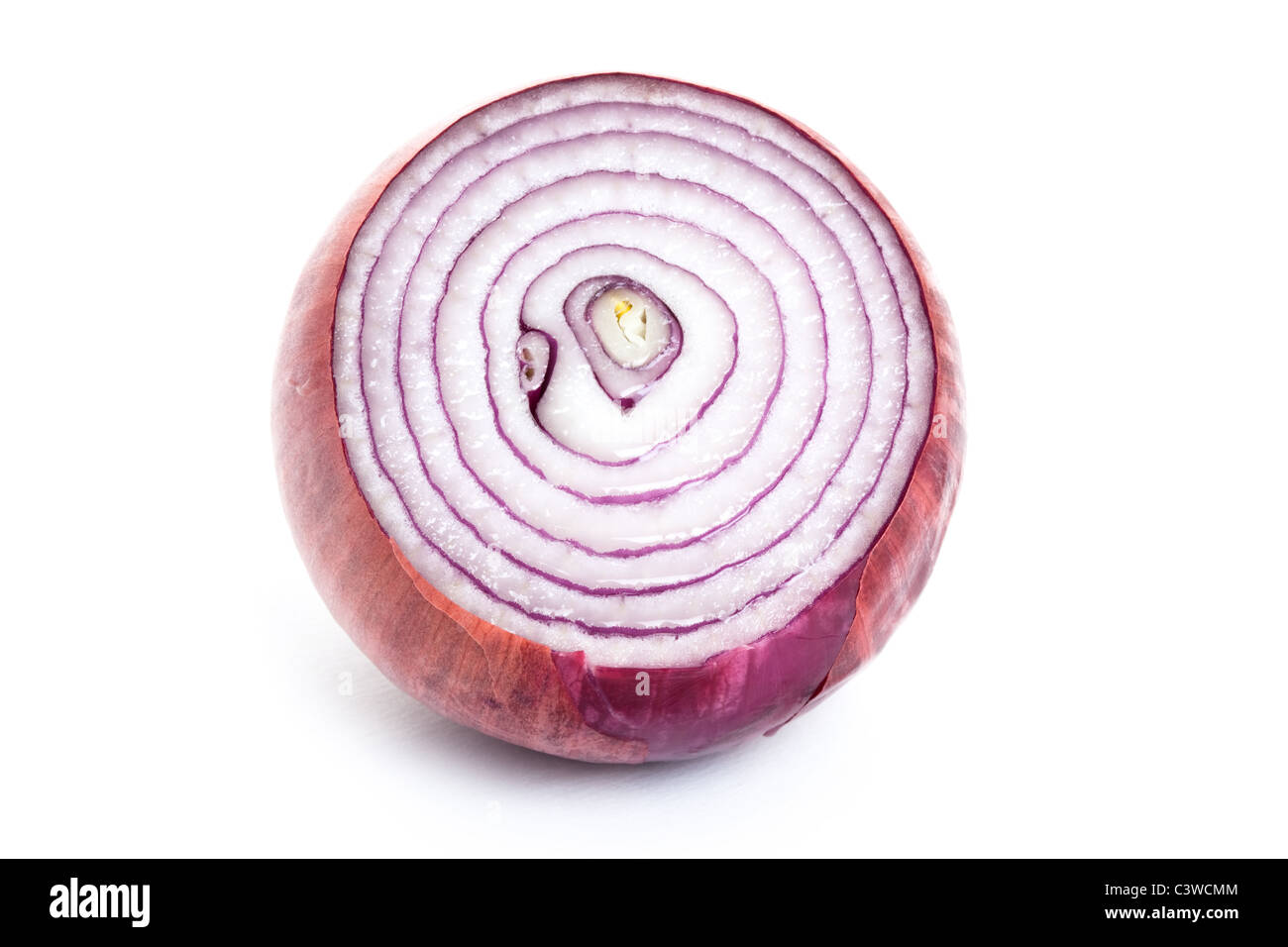 Red onion with white background Stock Photo - Alamy