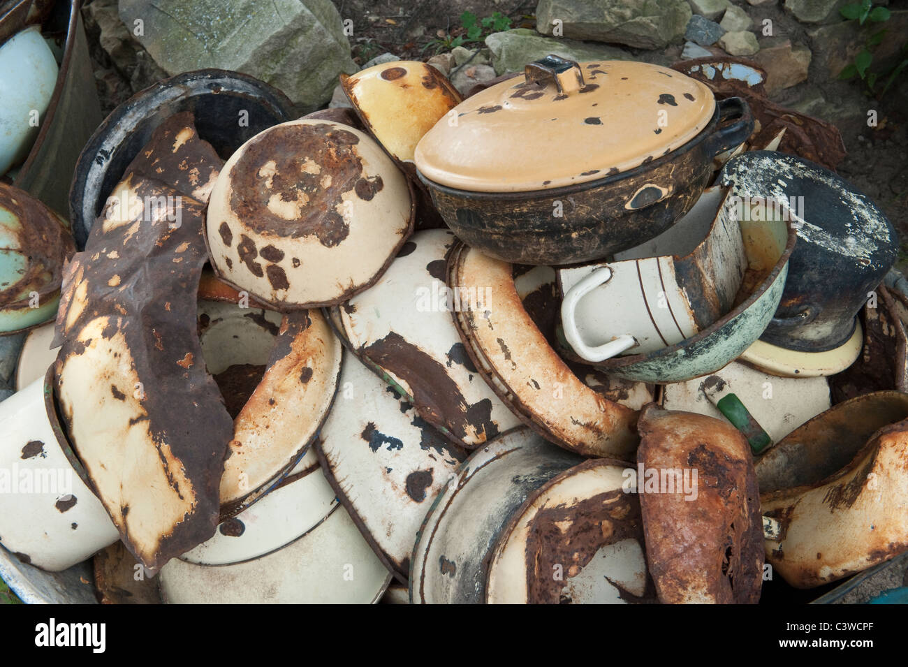 Dented pot hi-res stock photography and images - Alamy