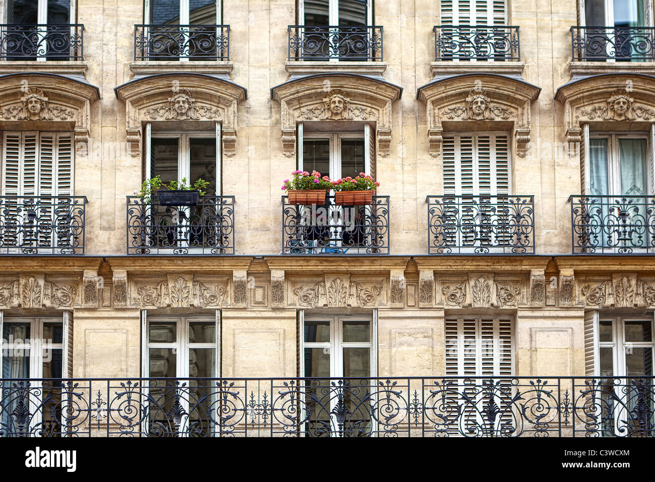 Apartment building with balcony Stock Photo - Alamy