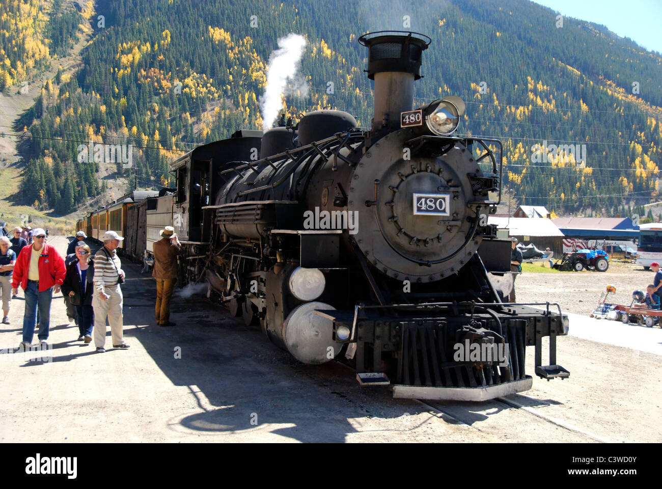 Steam-Engine in Silverton on the Durango to SIlverton Railroad ...