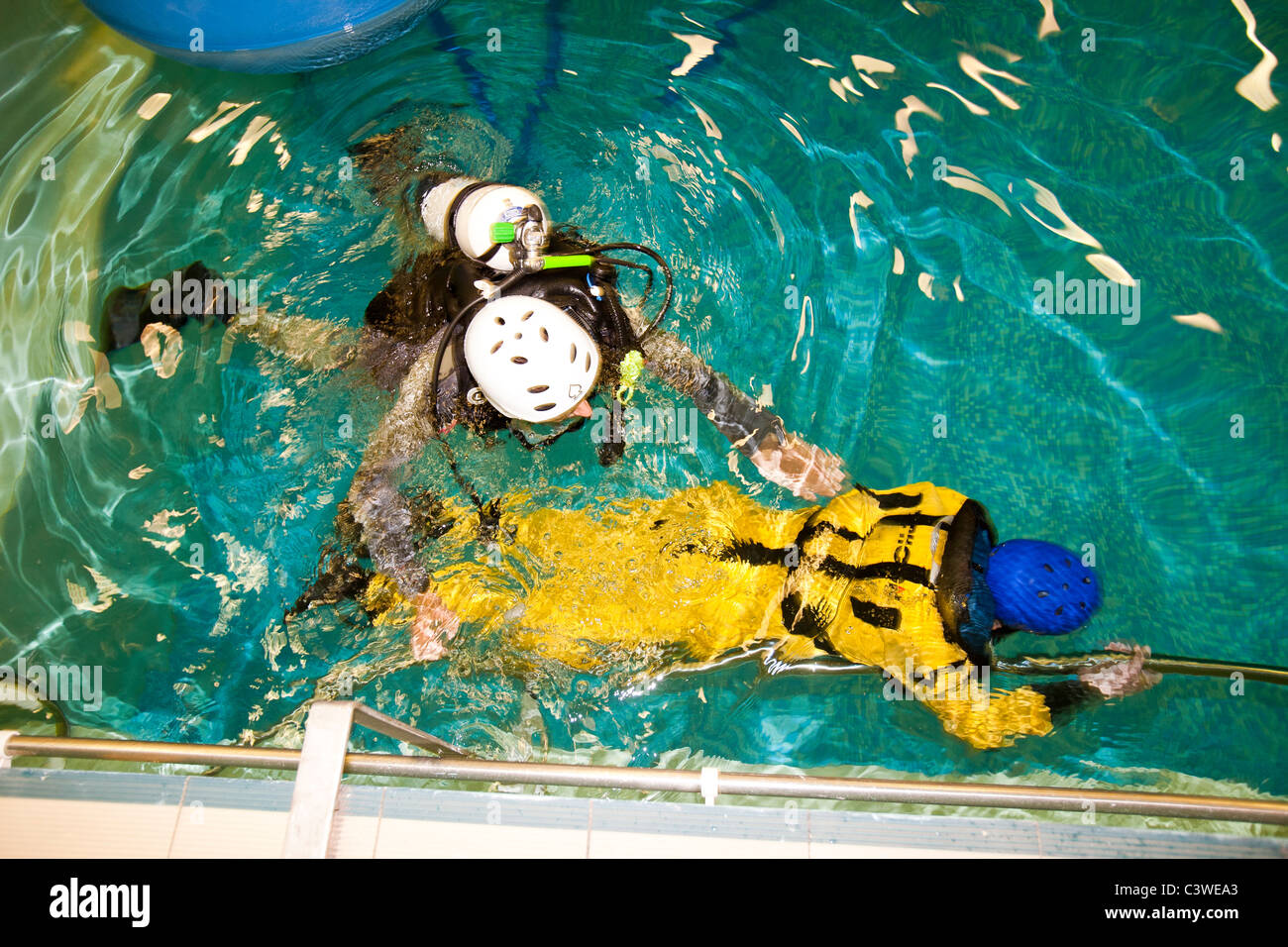 Workers in the offshore industry practice helicopter ditching ...