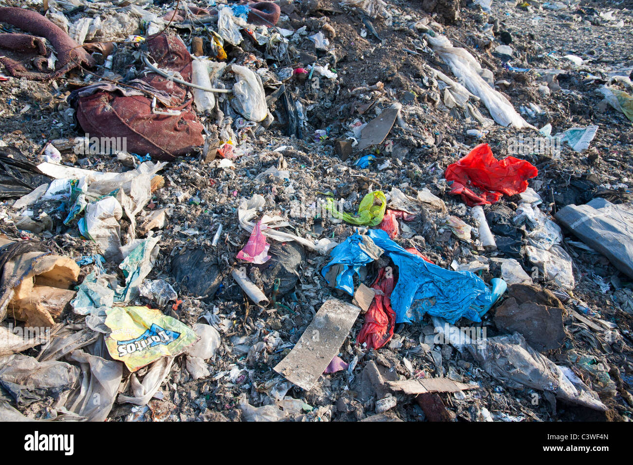 Plastic packaging waste landfill site hi-res stock photography and ...