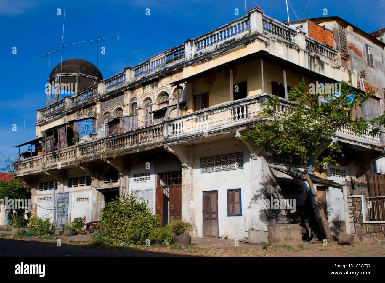 The architectural influence of French colonialism is displayed in a ...