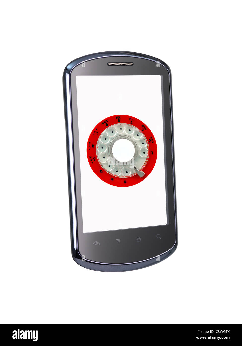 A modern smart phone with a rotary dial Stock Photo - Alamy