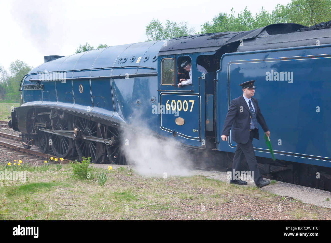 Steam locomotive, 60007 , Sir Nigel Gresley Stock Photo - Alamy