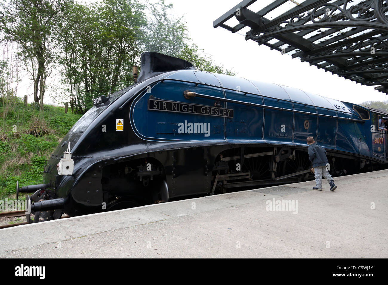Steam locomotive, 60007 , Sir Nigel Gresley Stock Photo - Alamy