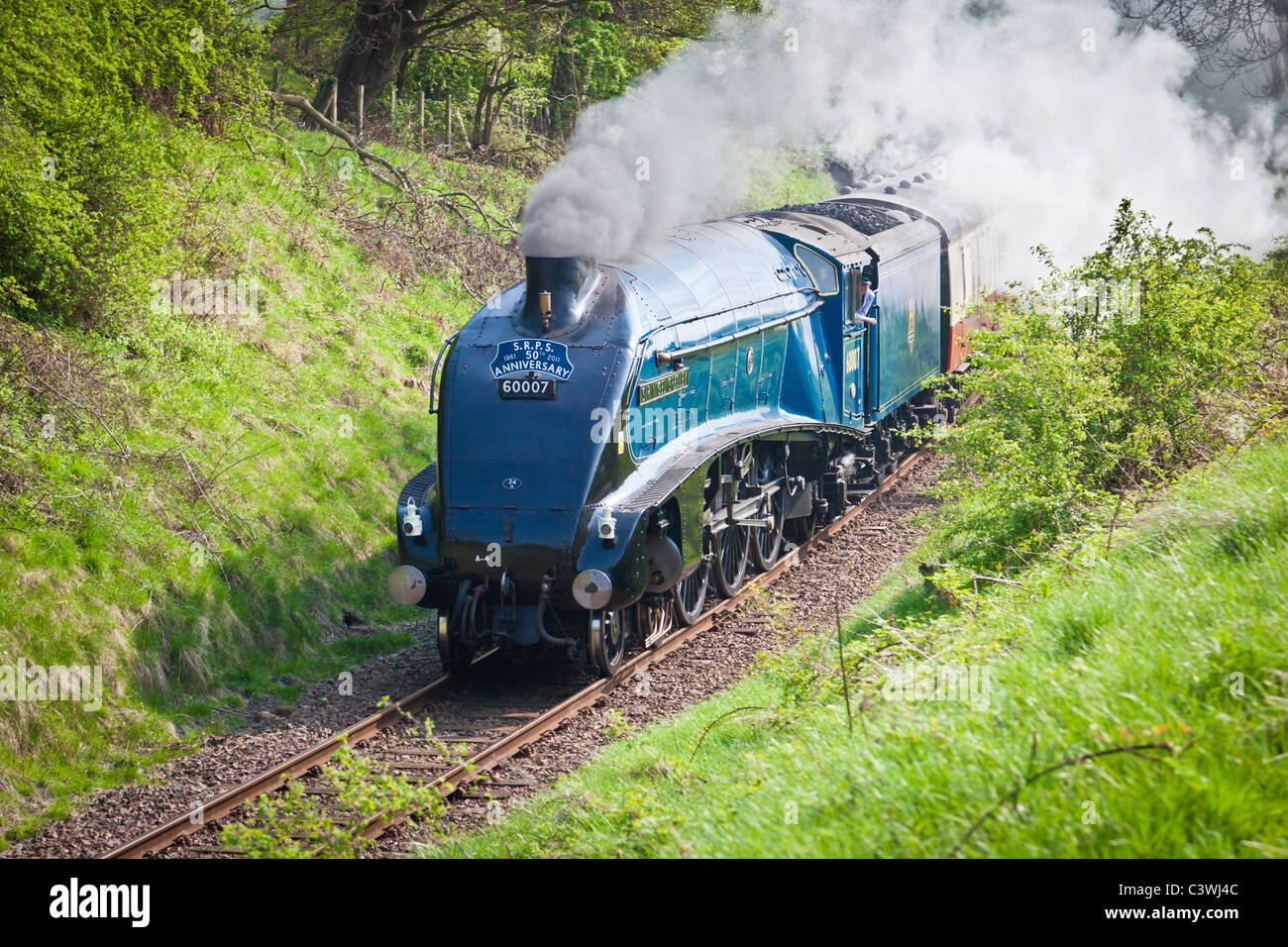 Steam locomotive, 60007 , Sir Nigel Gresley Stock Photo - Alamy