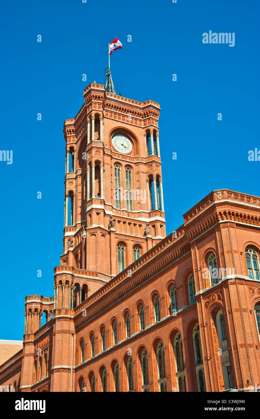 Tower of City Hall, Rotes Rathaus, Berlin, Alexanderplatz, Mitte ...