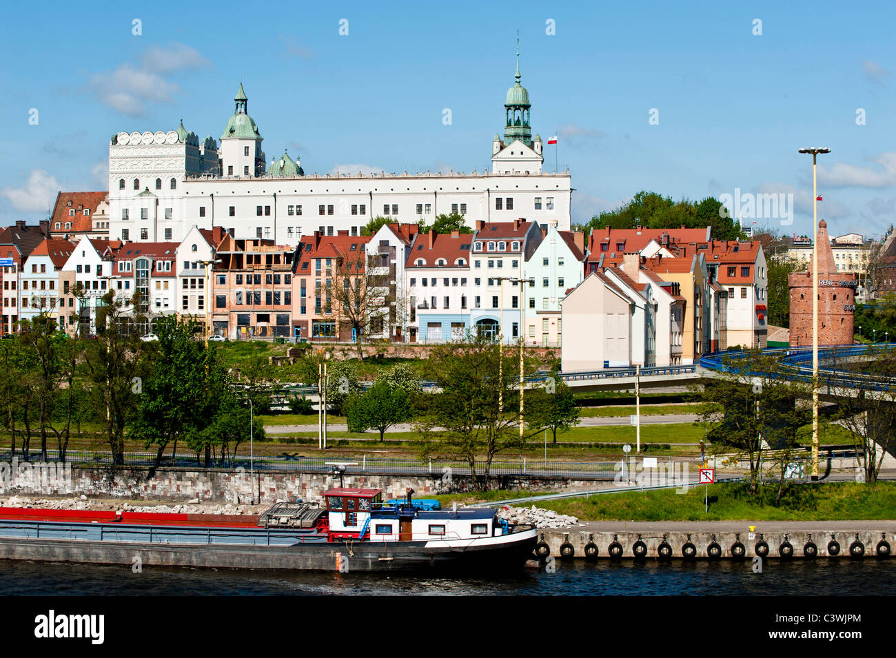 Architecture along Oder River, Szczecin, Poland Stock Photo - Alamy