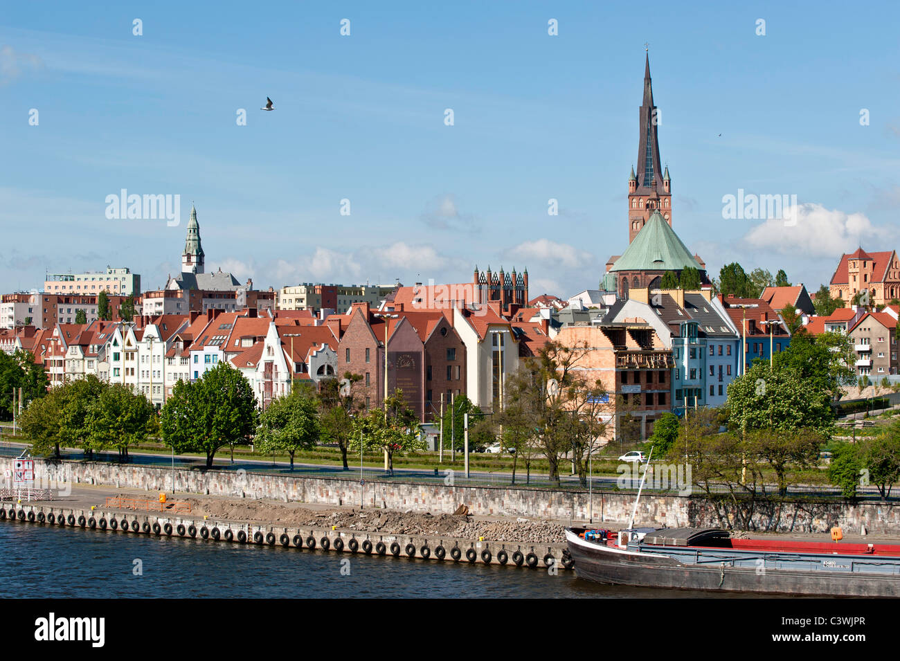 Architecture along Oder River, Szczecin, Poland Stock Photo - Alamy