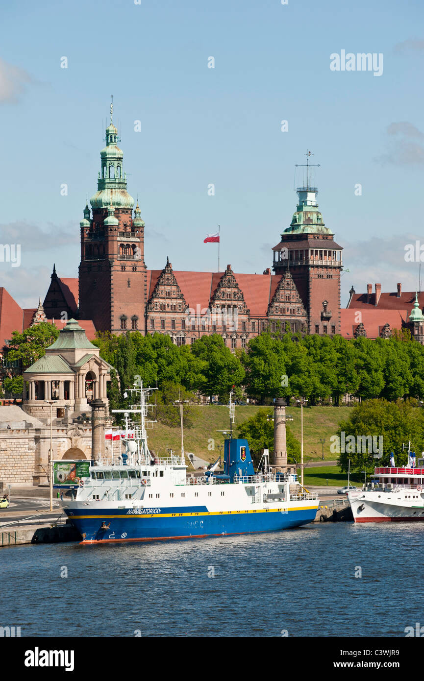 Architecture along Oder River, Szczecin, Poland Stock Photo - Alamy