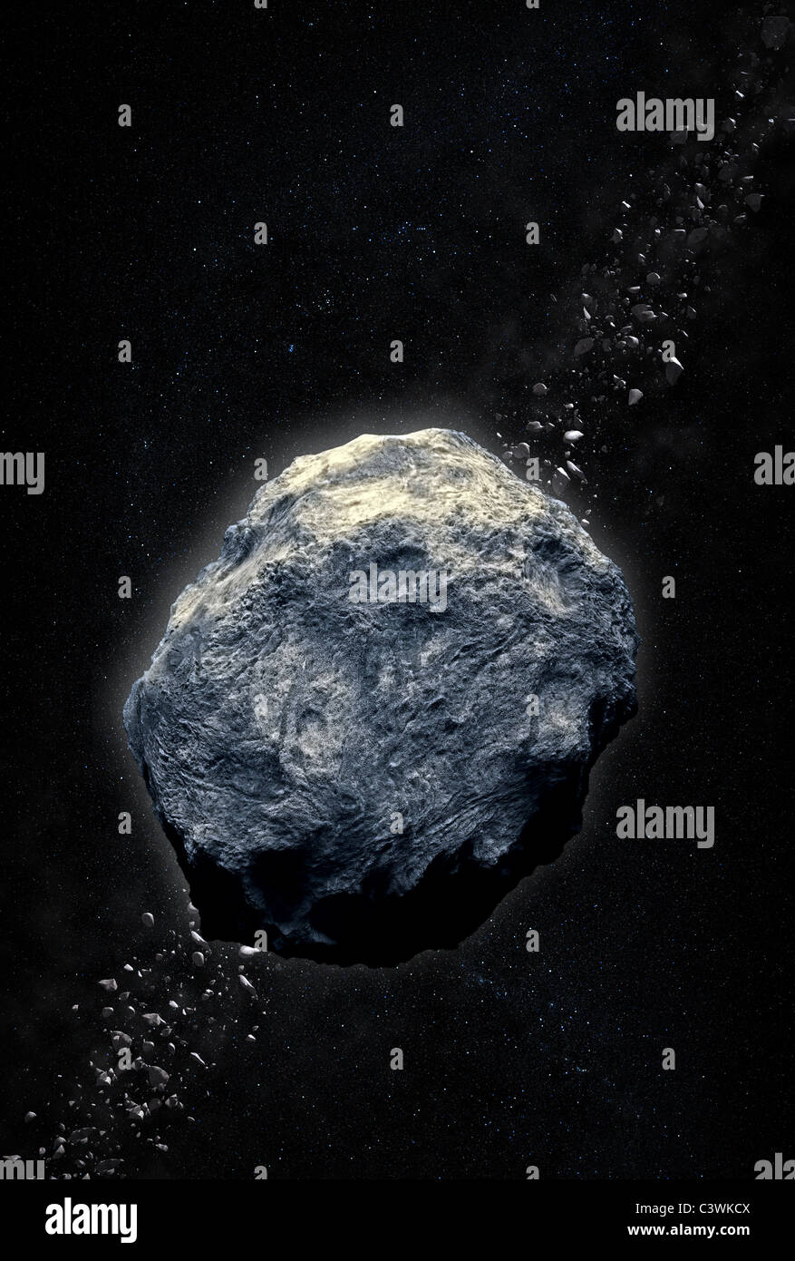 Solar system - asteroid belt Stock Photo - Alamy