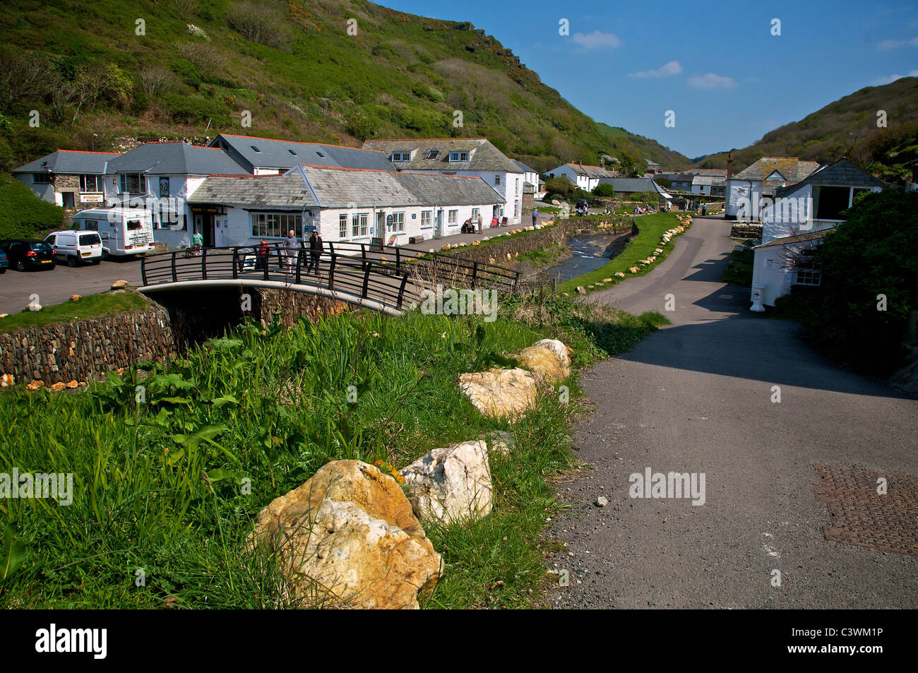 Boscastle Cornwall UK National Trust Village Stock Photo - Alamy