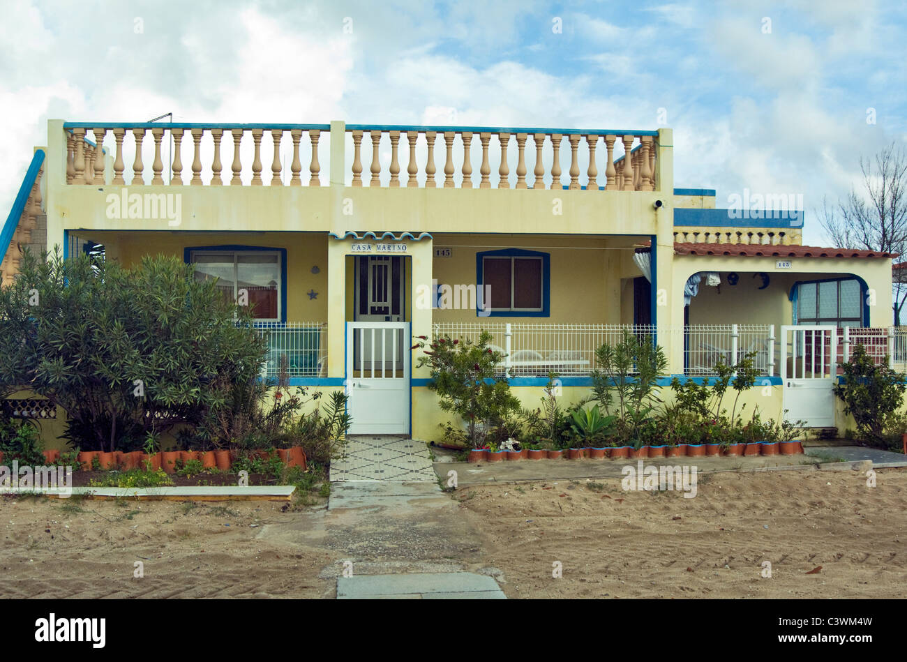 Culatra Island which lies in the Ria Formosa Nature Park, Algarve ...