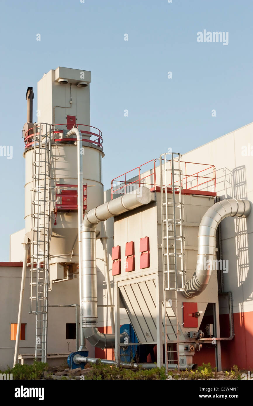 Industrial Exhaust Silo structure outside and factory Stock Photo - Alamy