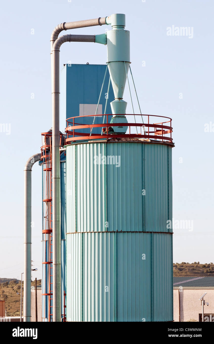 Industrial Exhaust Silo structure outside and factory Stock Photo - Alamy