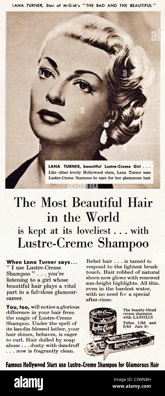 Shampoo advertisement vintage hi-res stock photography and images - Alamy