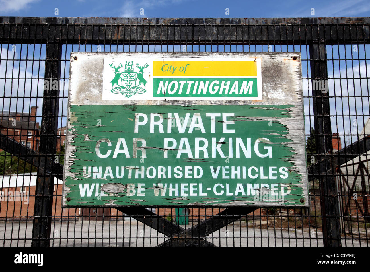 A private car park in Nottingham, England, U.K Stock Photo - Alamy
