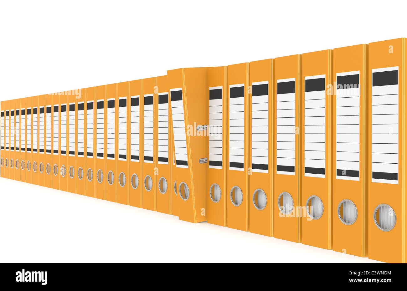 Office folders in a row Stock Photo - Alamy