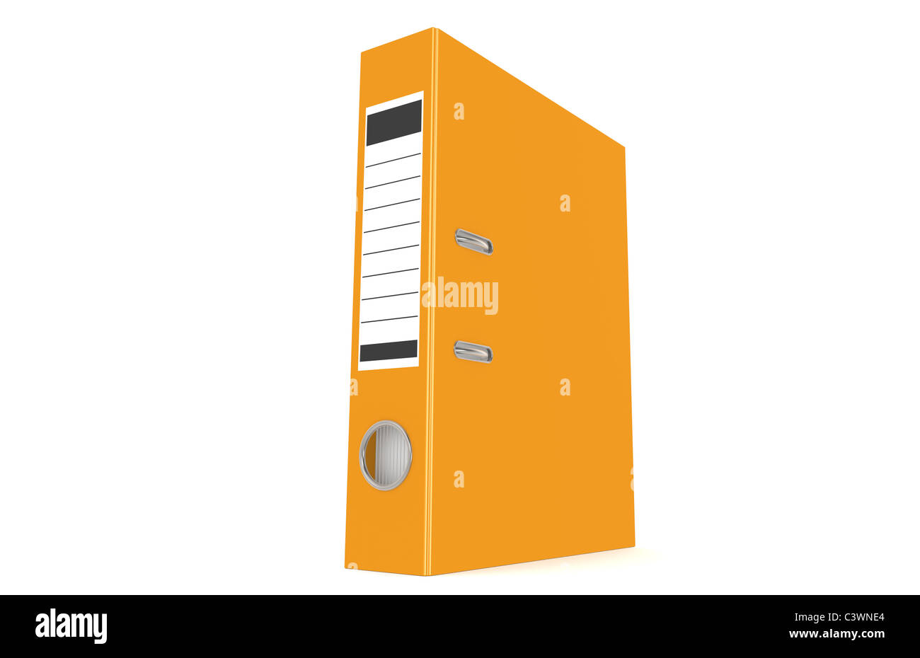 An orange ring binder isolated on a white background Stock Photo - Alamy