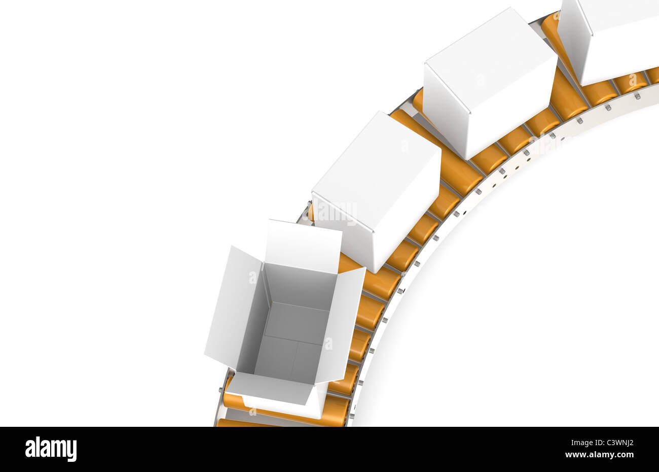 Conveyor Belt. Top view Stock Photo - Alamy