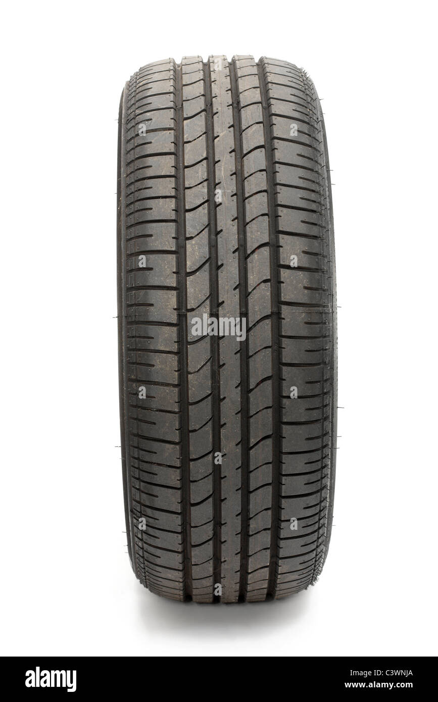 Car tyre isolated on pure white background Stock Photo - Alamy
