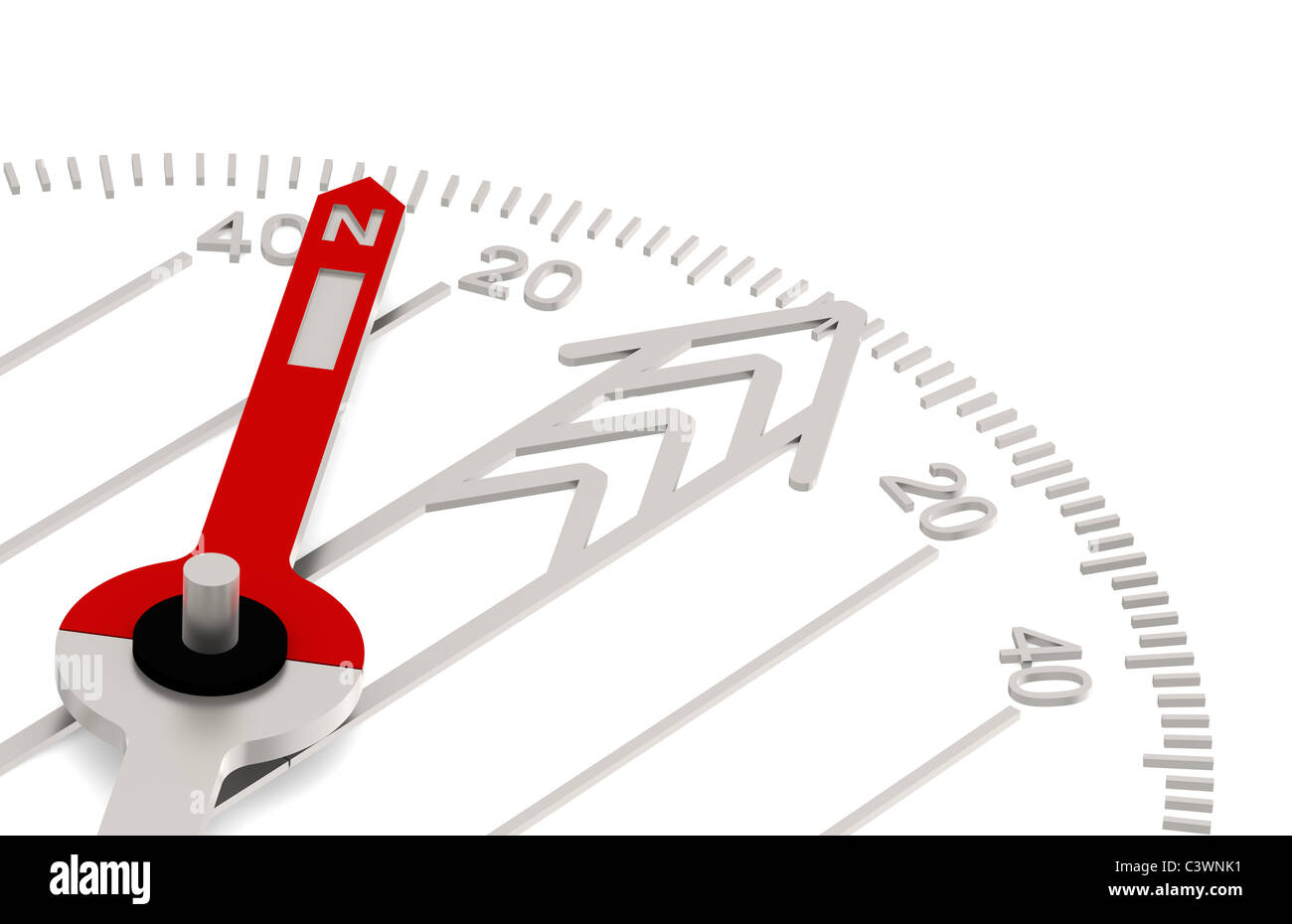 Navigation. Perspective view of a Compass Stock Photo - Alamy