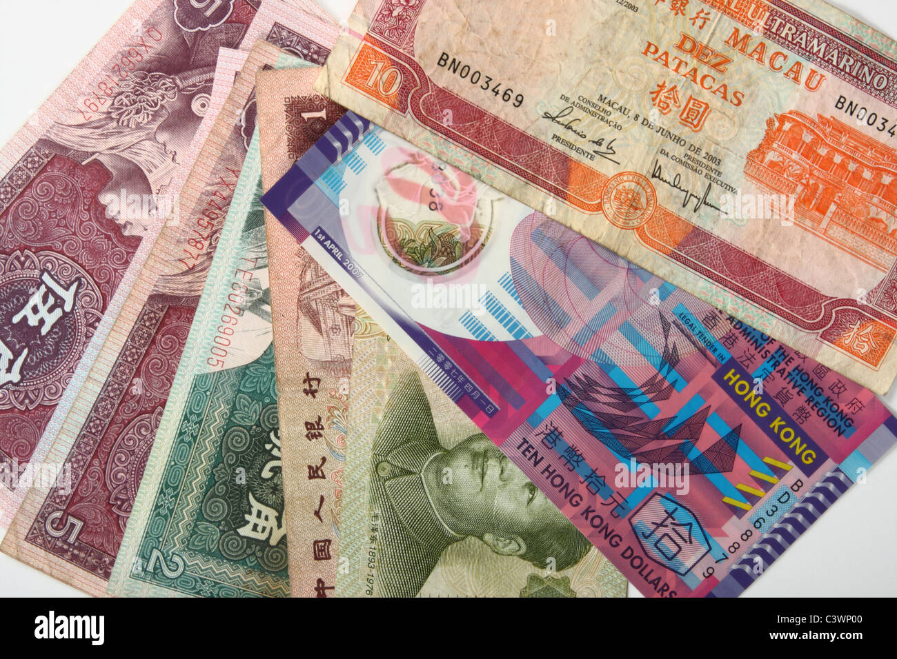 Various Chinese money Stock Photo - Alamy