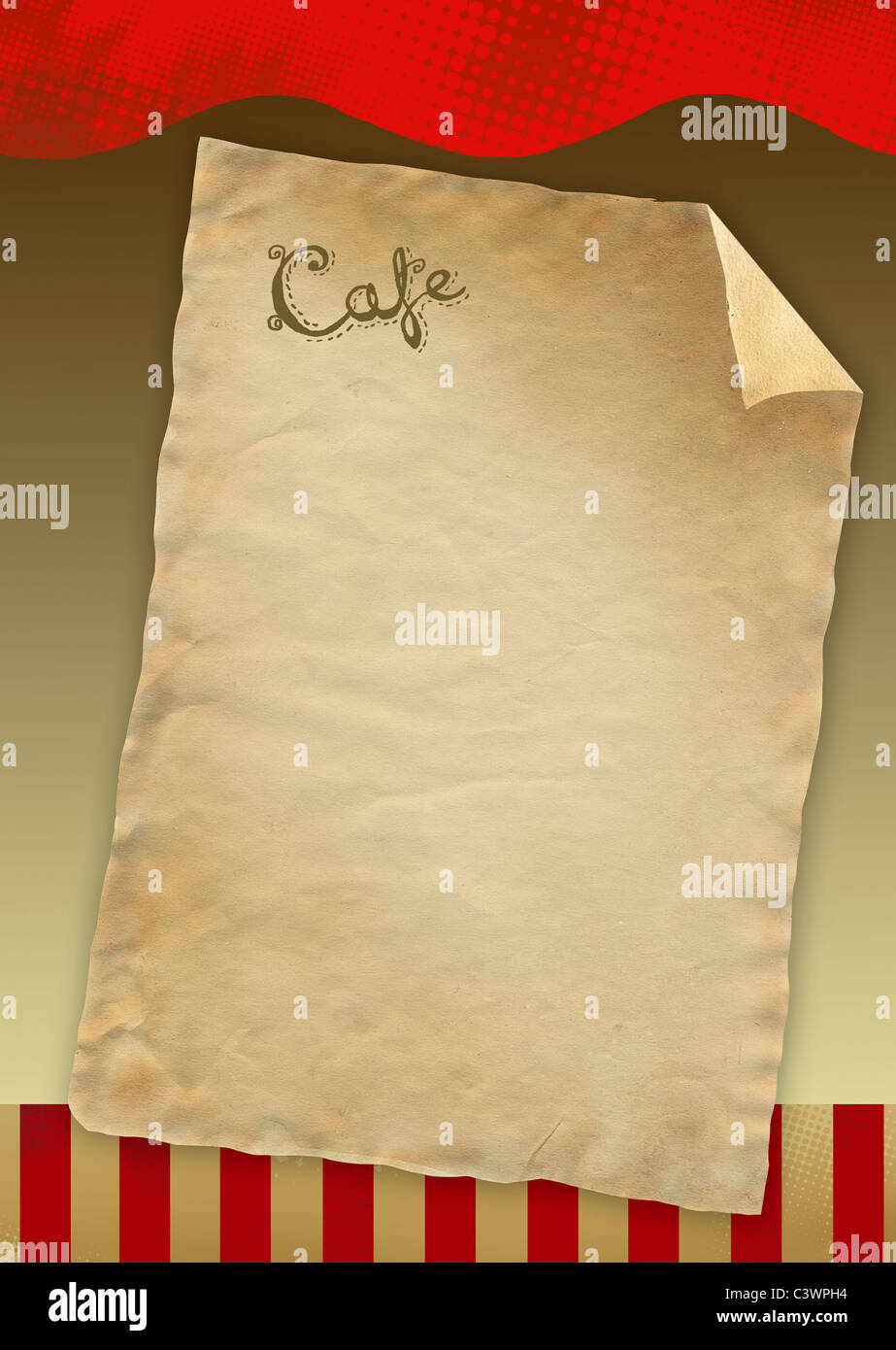 Cafe paper background Stock Photo - Alamy