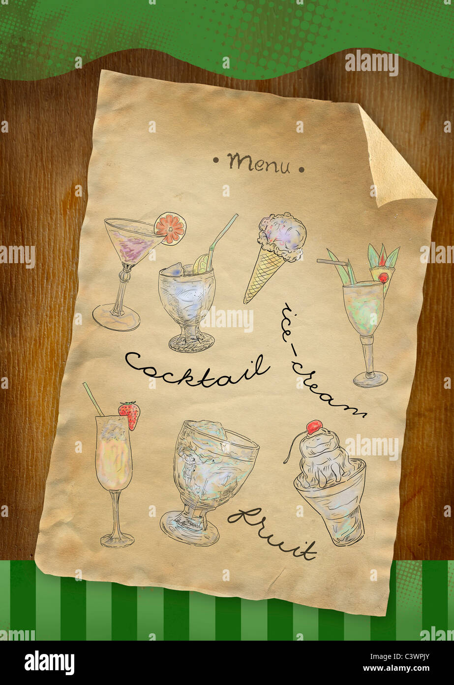 Menu background hi-res stock photography and images - Alamy