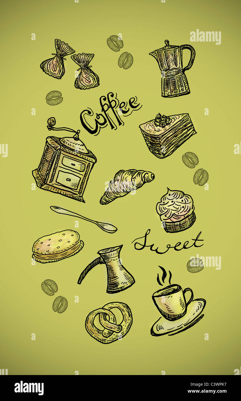 Sweet coffee paper Stock Photo - Alamy