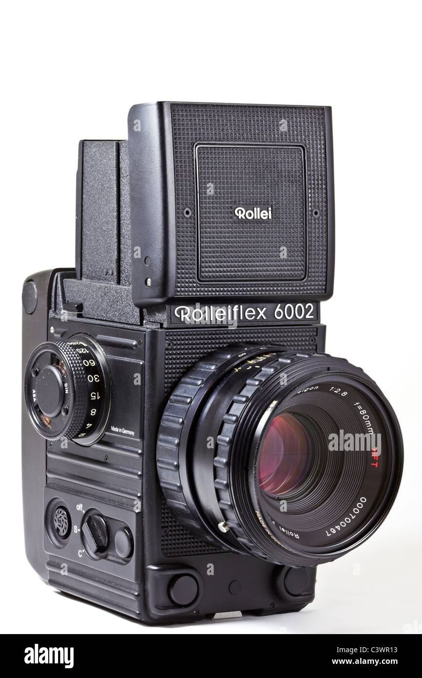 Classic film camera. Rolleiflex 6002 professional medium format camera ...