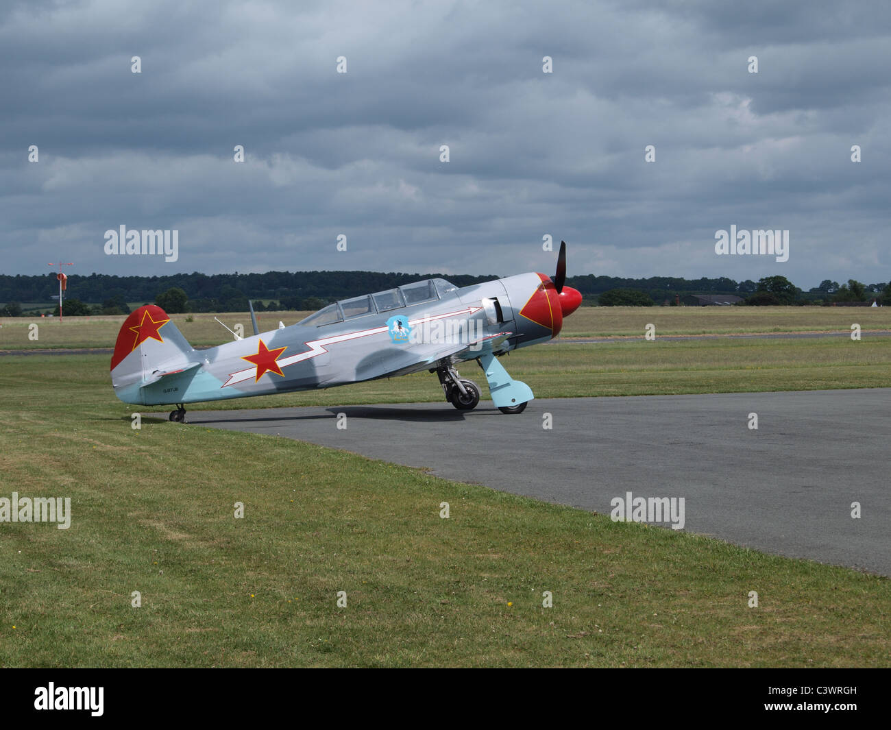 Soviet Russian Yak Fighter parked at Wolverhampton Airport. UK Stock ...