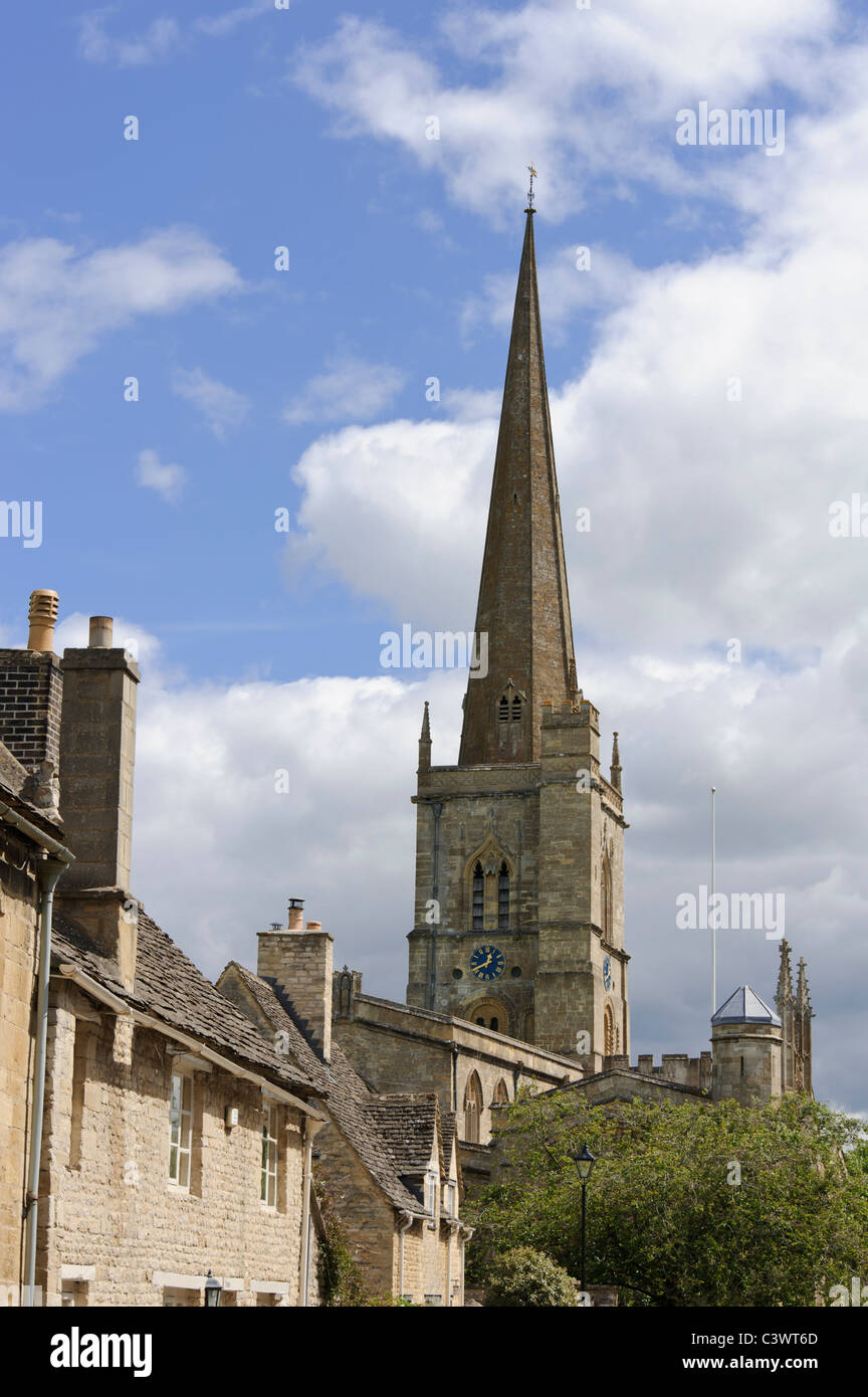 View of the spire of St John the Baptist parish church Burford ...